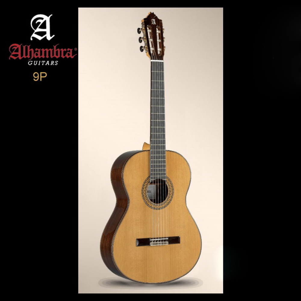 Alhambra 9P 全單板/純手工製造 松木面板/玫瑰木側背板 古典吉他(附盒) - 美佳樂器商城