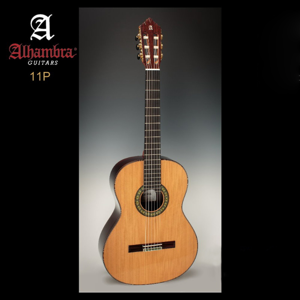 Alhambra 11P 全單板/純手工製造 松木面板/玫瑰木側背板 古典吉他(附盒) - 美佳樂器商城
